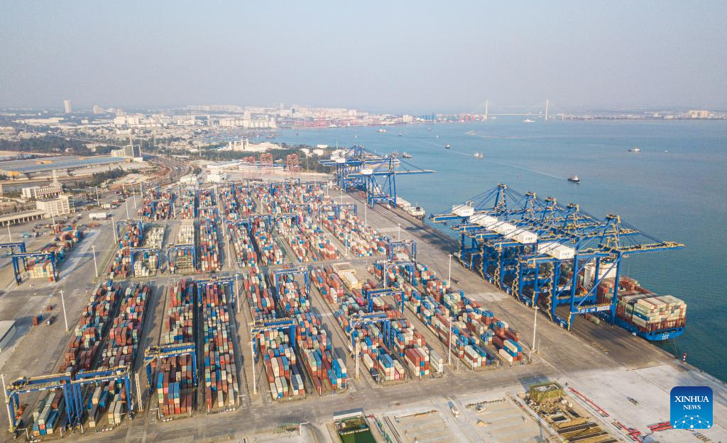 Annual container throughput of Yangpu port in Hainan up 9.2% year-on ...